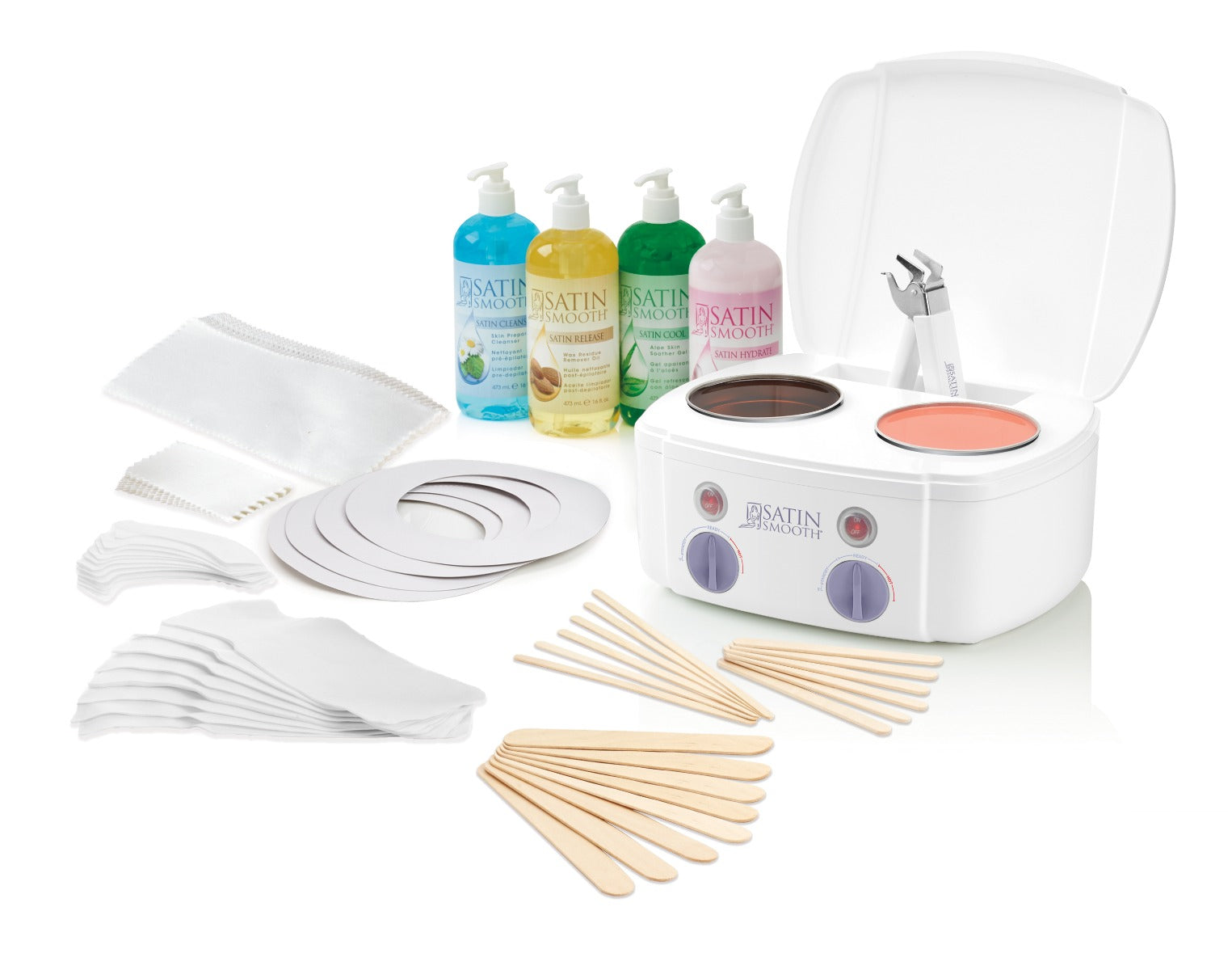 Satin Smooth Double Warmer Wax Kit – Complete Pro Waxing Set